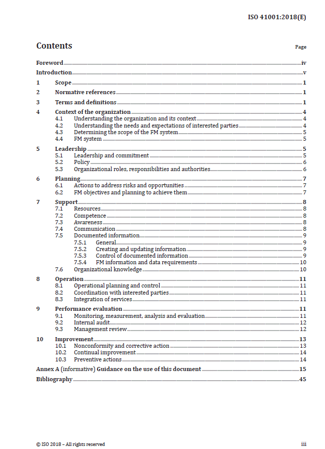 ISO 41001_2018 TOC - FM College