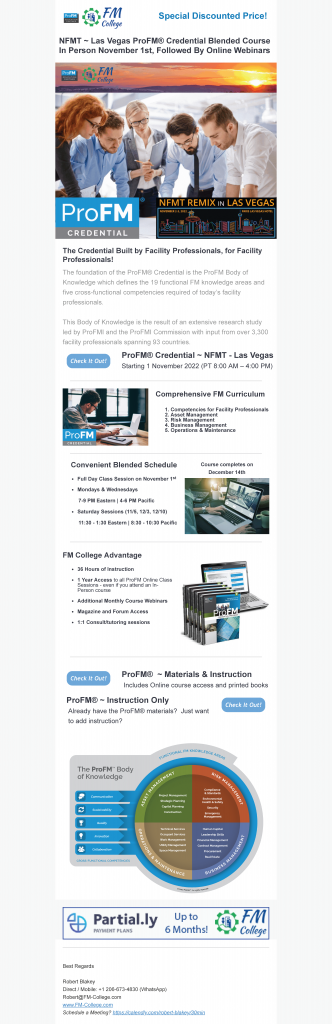 ProFM NFMT - Fall 2022 - FM College